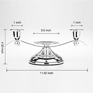 3 Unity Floral Candles for Wedding Ceremony Set with Silver Holder, Wedding Accessories for Reception