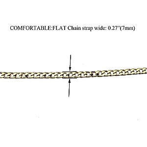 HAHIYO Mini Pochette Purse Chain Strap Thin Wide 7mm for LV Length 43.3 inches Thick 2.6mm Shiny Gold for Shoulder Cross Body Sling Handbag Wallet Clutch Comfortable Flat Metal Strap 1 Pack