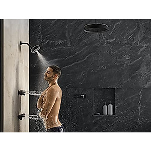 KOHLER 26290-BL Statement Multifunction 2.5 gpm Showerhead, Matte Black