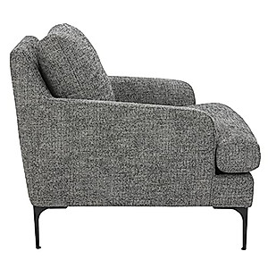 Amazon Brand – Rivet Modern Living Room Accent Chair with Metal Legs, 35.4"W, Dark Gray