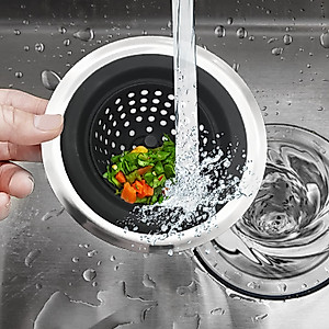 2 Pack Kitchen Sink Strainer Food Catcher 4.5 inch Diameter,Flexible Silicone Good Grip Kitchen Sink Drainers Traps Food Debris and Prevents Clogs,Large Wide Diameter Rim for Most Sink Drains