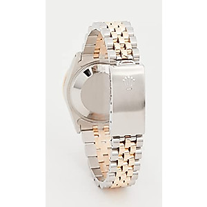 Pre-Owned Rolex Women's 31mm Mid Size TT Rolex Date Just Olive Watch, Silver/Green, One Size