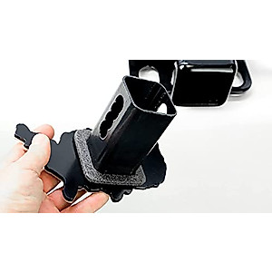 MULL USA Map Flag Metal Trailer Hitch Cover Heavy Duty for Trucks Cars SUV (Fits 2" Receiver, Black Map Flag)