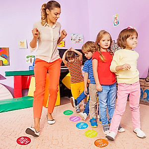 Mudder 24 Pieces 4 Inches Positive Sayings Carpet Markers Classroom Sitting Carpet Markers for Teacher Student