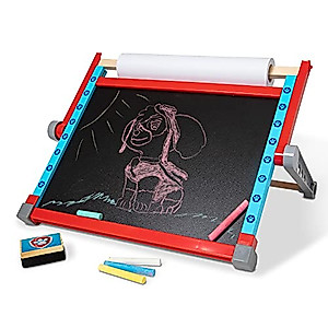Melissa & Doug PAW Patrol Wooden Double-Sided Tabletop Art Center Easel (33 Pieces) - PAW Patrol Toys, Double-Sided Children's Easel, Easel For Toddlers And Kids Ages 3+