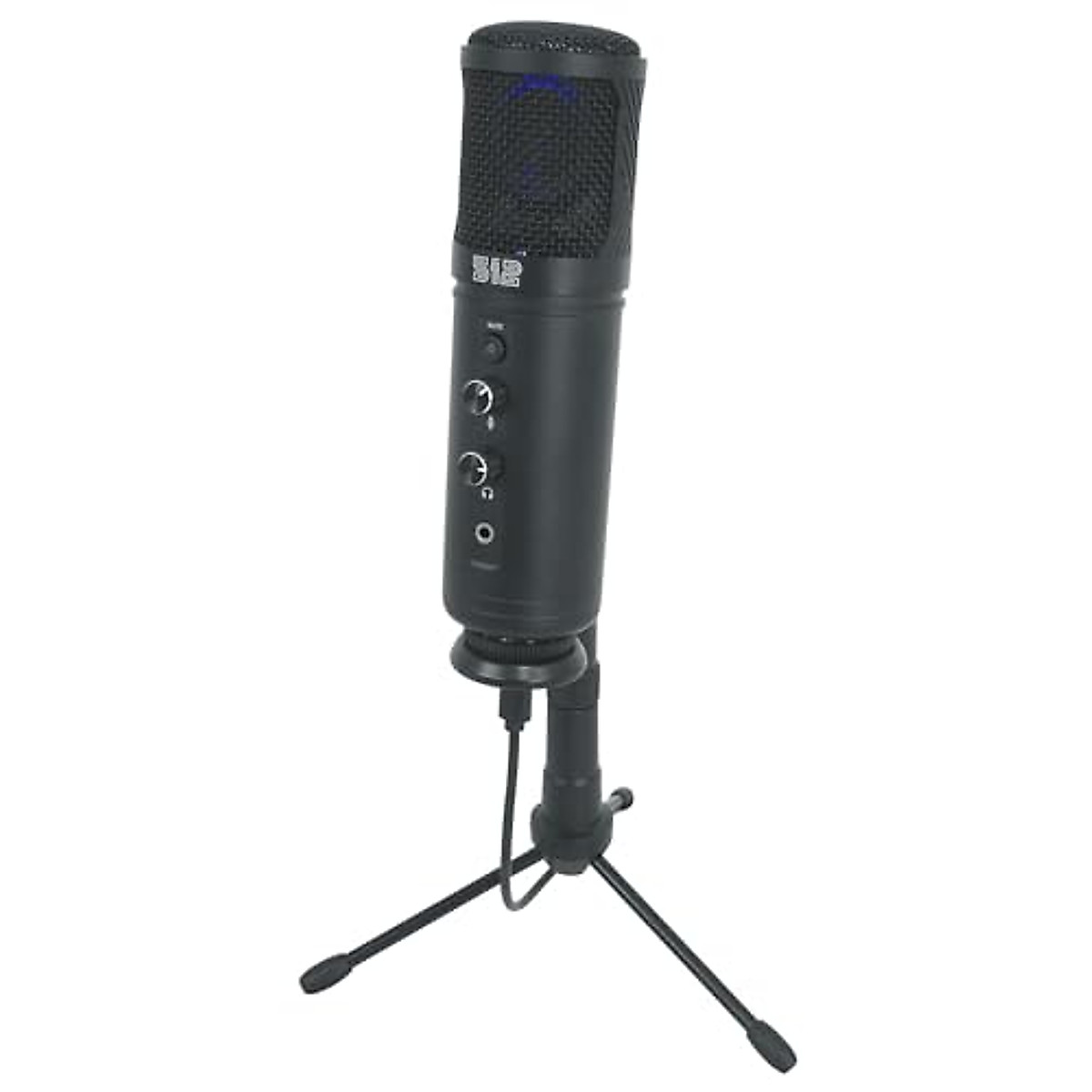 512 Audio by Warm Audio Tempest - Large Diaphragm Studio Condenser USB Microphone + Stand + Shock Mount for Recording and Streaming