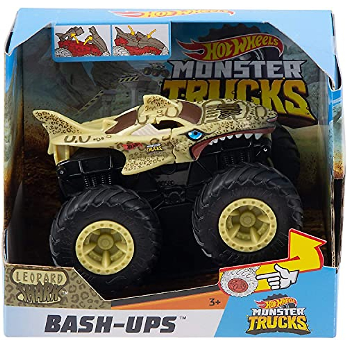 HOT WHEELS MONSTER TRUCKS 1:43 BASH-UPS AST Vehicle