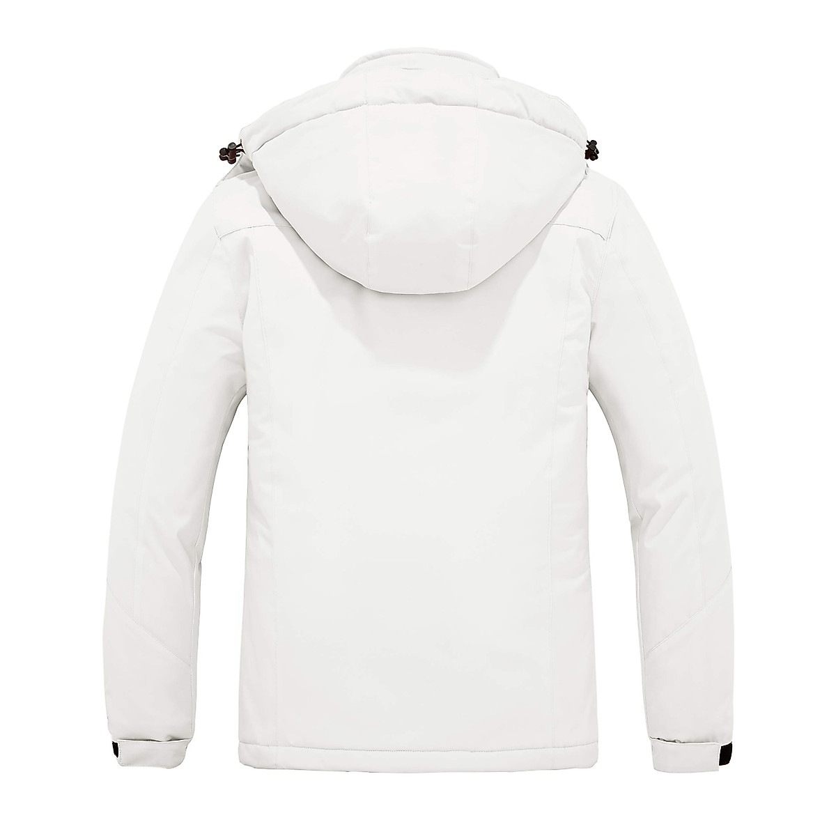 Skieer Women's Waterproof Ski Jacket Winter Parka with Detachable Hood White M