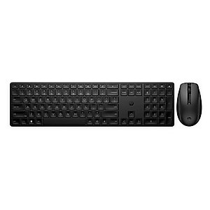 HP 650 Wireless Keyboard & Mouse Combo - 2.4Ghz Wireless, USB Receiver, Low-Profile Keys, 20+ Programmable Keys, DPI Mouse - 20+ Months Keyboard, 24+ Mouse Battery - Win, Chrome, MacOS (4R013AA#ABL)