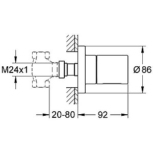 Grohe 14048000 Universal extension set, 1” (25mm)