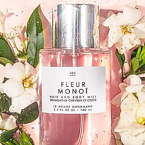 Le Monde Gourmand Fleur Monoi Hair & Body Mist - 3.4oz (100ml) - Floral, Coconut Fragrance Notes