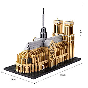 DOLBLOCK Notre Dame De Paris World Famous Micro Building Blocks Collection Model Architecture Sets for Adults 7380 PCS, Ideas DIY Mini Bricks Toy Present for Kids