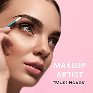 Fran Wilson EYE TEES COTTON TIPS 80 Count - Precision Makeup Applicator, Double-sided Swabs with Pointed and Rounded Ends for Perfect Blending, Effective Cleaning and Precise Touch-ups