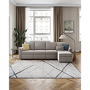 LINSY HOME Armrest Module for Modular Sectionals Sofa Couch, Convertible Sectional Modular Sofa for Living Room, Gray