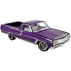 1965 Chevy El Camino SS Custom Cruiser Purple Met w/White Graphics Limited Edition to 678 Pieces Worldwide 1/18 Diecast Model Car by Acme A1805413