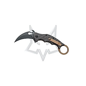Fox KNIVES Karambit Frame Lock FX-599TIC Pocket Knife Black Elmax/Carbon Fiber/Titanium