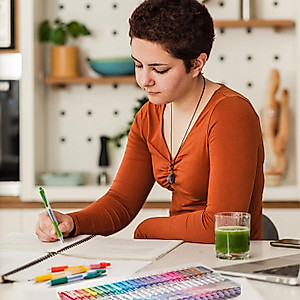 Colored Gel Pens, Lineon 24 Colors Retractable Gel Ink Pens with Grip, Medium Point(0.7mm) Smooth Writing Perfect for Adults and Kids Journal Notebook Planner, Writing in Office and School