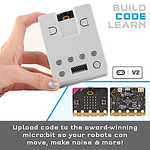 Thames & Kosmos Robotics Workshop with Micro:Bit STEM Experiment Kit, Creative, Educational Coding & Programming Curriculum for Home & School Use, Utilizes MakeCode App to Learn Python, Javascript