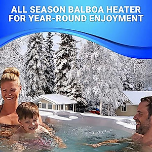 AquaLife Nautical 4-Person 24-Jet Acrylic Non-Lounger Hot Tub with Face-to Face Seating, Bluetooth Stereo, Insulated Cover