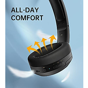Edifier W820NB Hybrid Active Noise Cancelling Headphones - Hi-Res Audio - 49H Playtime - Wireless Over Ear Bluetooth Headphones for Phone-Call - Black