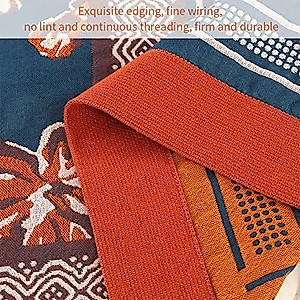 KINBEDY 4 Layers of Gauze Blanket, 100% Cotton Super Soft Boho Lightweight Breathable Bed Blankets Colorful Muslin Throw Blanket for All Seasons, Queen Size,79 x 92 Inches.