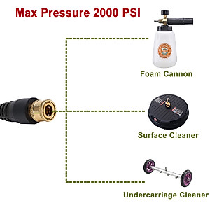 PWACCS Pressure Washer Accessories Kit – 16 Inch Power Washer Replacement Wand with 5 Spray Tips and Turbo Nozzle – Compatible with Ryobi, Portland, Husky Black