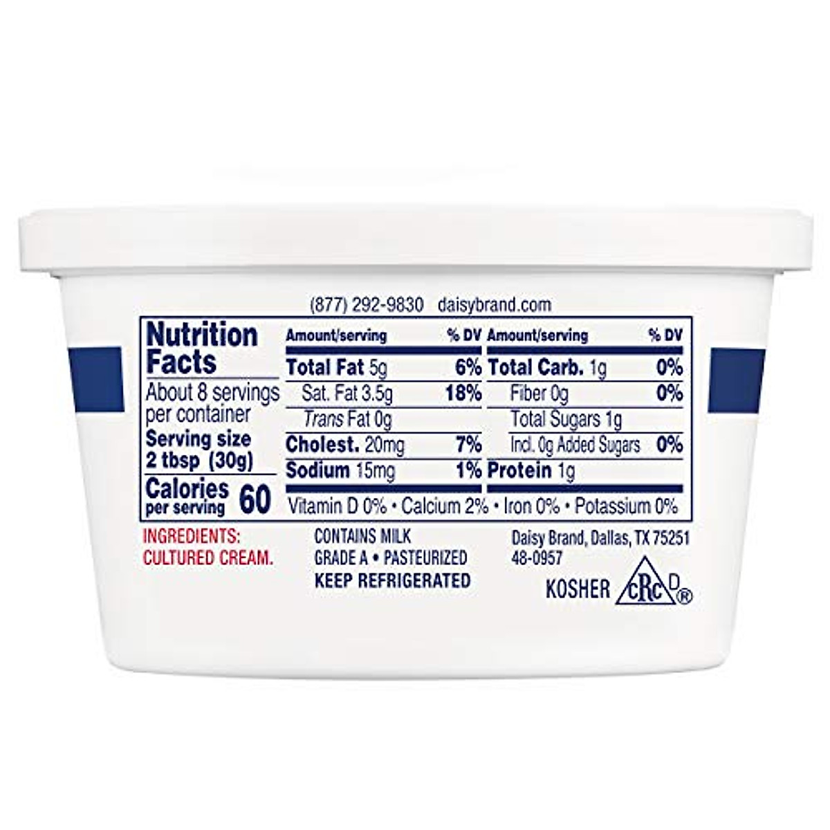 Daisy, Regular Sour Cream, 8 oz