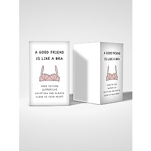 Zoytonky Funny Best Friend Birthday Card for Women, Friend Female Birthday Card for BBF Sister, “A Good Friend Is Like A Bra” Best Friend Card Friendship Card Bridesmaid Card for Her
