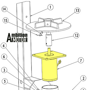 AMBITIONMOTOR Salt Spreader Motor Replaces Buyers SaltDogg 3005693 for TGSUV1B