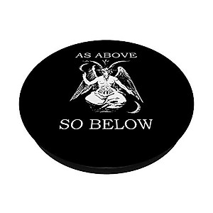 Baphomet As above So below Satanic Gothic PopSockets PopGrip: Swappable Grip for Phones & Tablets