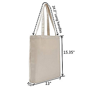 PINJIA Womens 14 oz 100% Cotton Canvas bag with Interior Pocket For Customized Party Tote Bag (Its my Birthday)