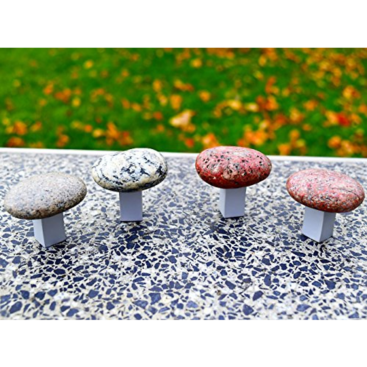 10 Pcs Kitchen Cabinet pull handles. Stone furniture. Sea Stone knobs and pulls.