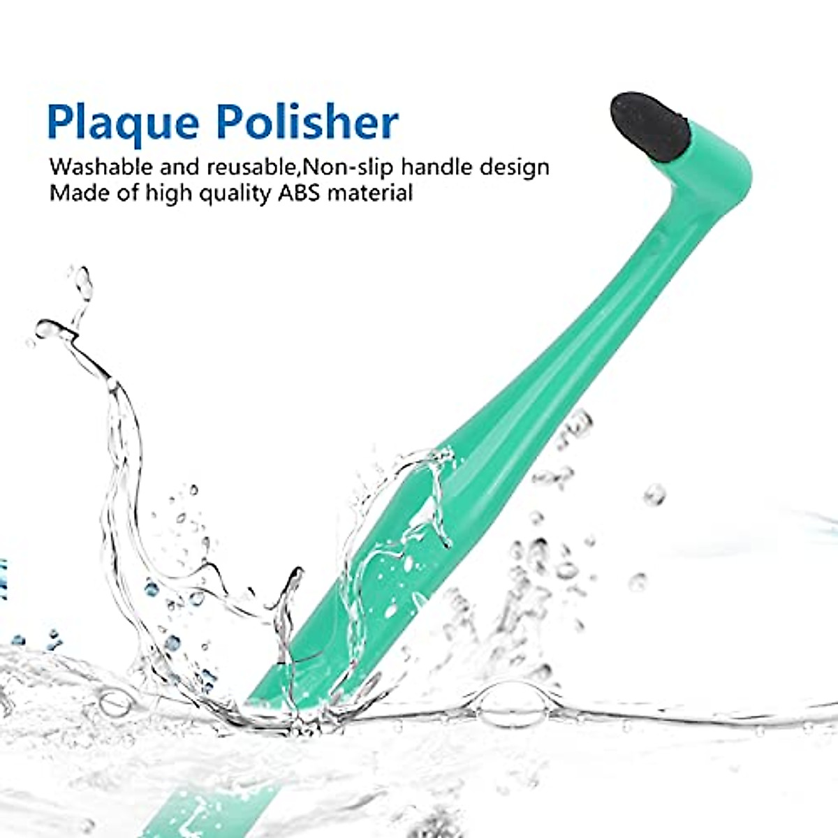 Tooth Stain Remover, Portable Washable Tartar Eraser Ergonomics Reusable Remove Tartar for Tooth Cleaning(green)