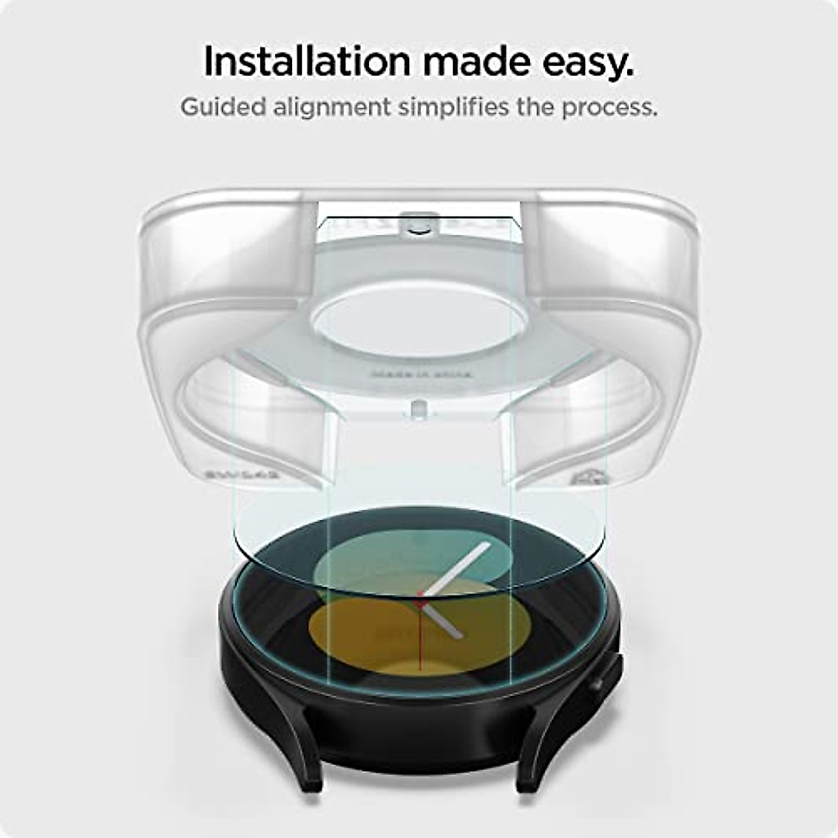 Spigen Tempered Glass Screen Protector [GlasTR EZ FIT] designed for Galaxy Watch 5 (44mm) / Galaxy Watch 4 (44mm) - 2 Pack