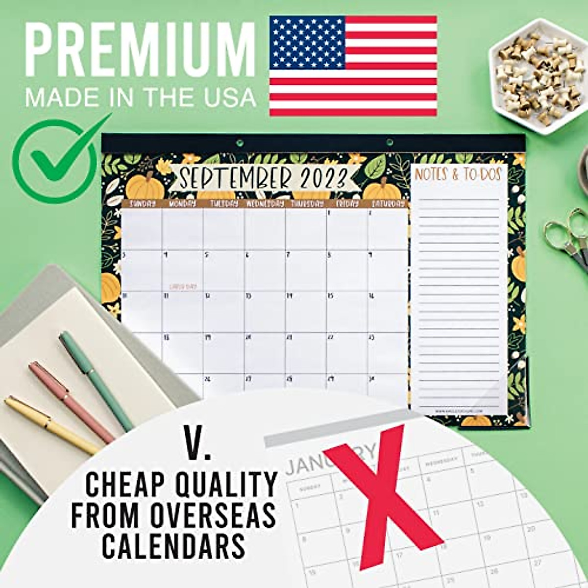 Doodle Large Desk Calendar 2023-2024 Calendar Desk Pad - 18 Month Calendar For Desk Calendars 2023-2024, 2023 Desk Planner 2023 Desk Calendar 11x17, Large Calendar 2023-2024 For Wall Calender 2023