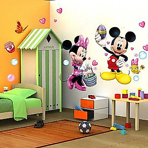 Mickey Minnie Mouse Wall Stickers Vinyl Decal Kids Nursery Baby Room Decor