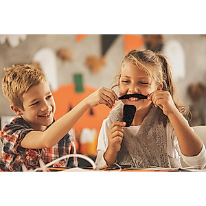 10 Sheets Glitter Foam Sheets for Crafts, A4 Cardstock Paper Sparkles Self Adhesive Sticky Paper for Christmas Construction Scrapbook Gift DIY Cutters Card Party Decoration (Black)