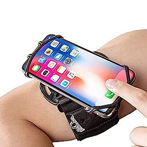 Cell Phone Running Armband Holder for iPhone,Galaxy,Google Pixel,LG.All 4~7 Inchs Smart Phones,360 Rotatable, Workout Universal Adjustable Arm Band, Strap/Pocket for Men Jogging Gym Riding