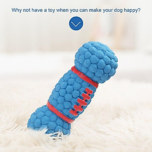 Generic Squeaky Dog Toy - Stuff Free Pet Chew Toy, Sound Dog Toy | Flexible Teething Toy for Dogs with Squeaker, Promoting Pet Dentals Health for Chew Breeds Squeaks Stimulated Puppies Dogs, Blue