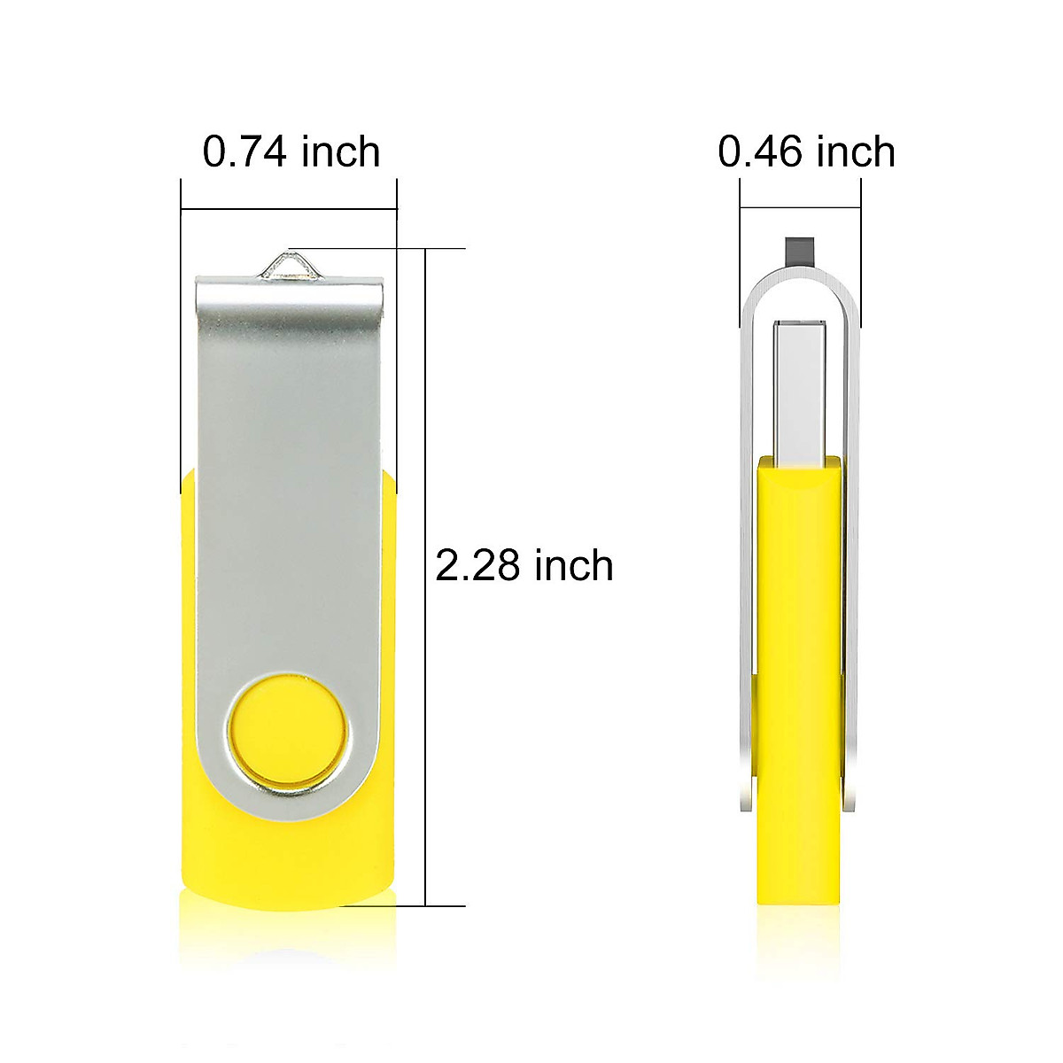 8GB Flash Drives 5 Pack, Alihelan USB Flash Drive USB 2.0 Thumb Drive Swivel Memory Stick U Disk Jump Drive Zip Drive with Led Indicator (5 Mixed Colors: Black Red Purple Yellow White, 8G)