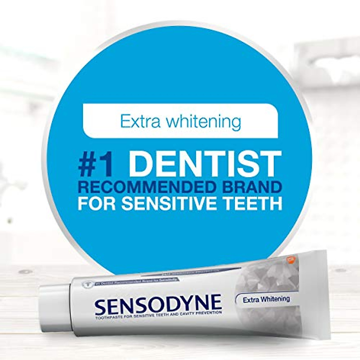 Sensodyne Toothpaste for Sensitive Teeth & Cavity Protection, Extra Whitening 4 Ounce (Pack of 2) (08416)