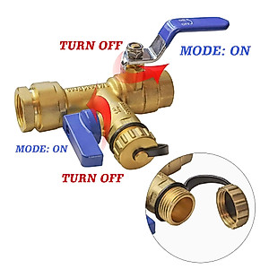 Xiny Tool 3/4-Inch IPS Isolator Tankless Water Heater Service Valve Kit with Pressure Relief Valve, Clean Brass