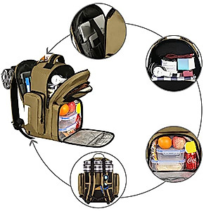 MATEIN Lunch Backpack for Men, 17 Inch Travel Laptop Backpack Insulated Cooler Bag Lunch box Rucksack with USB Charging Port, Extra Large Water Resistant College Work Computer Daypack Gifts for Men