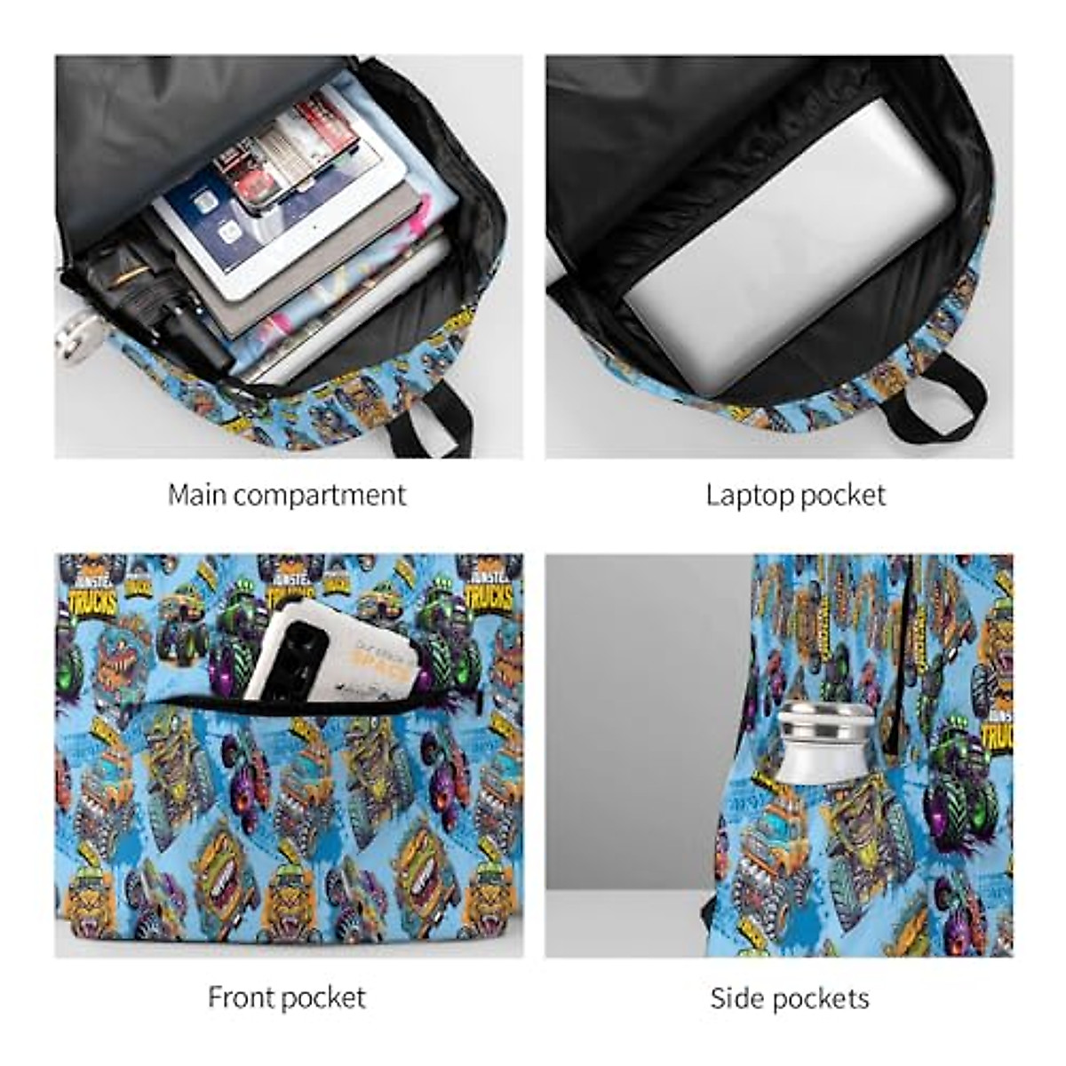 KBKBTT Monster Backpacks, Laptop Backpacks Hiking Backpacks, Outdoor Lightweight Backpack.