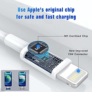 iPhone Charger, [Apple MFi Certified] USB C to Lightning Cable 2PACK 6FT Fast iPhone Charger Cord Compatible with iPhone 14/13/12/11 Pro Max/XS MAX/XR/XS/X/8/7/Plus