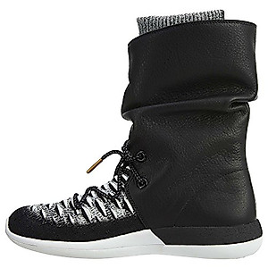 Nike Womens Roshe Two Hi Flyknit Trainers 861708 Sneakers Boots (UK 4 US 6.5 EU 37.5, Black White 002)