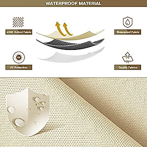 skyfiree Porch Swing Cover Waterproof, Outdoor Swing Covers for Hanging Swing 56"x32"x25",Beige&Coffee