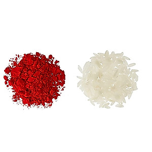 Purpledip Bhai Dooj Rakhi Set For Bhaiya Bhabhi In Shagun Envelop With Auspicious Roli Chawal Tika (rakhi35r)