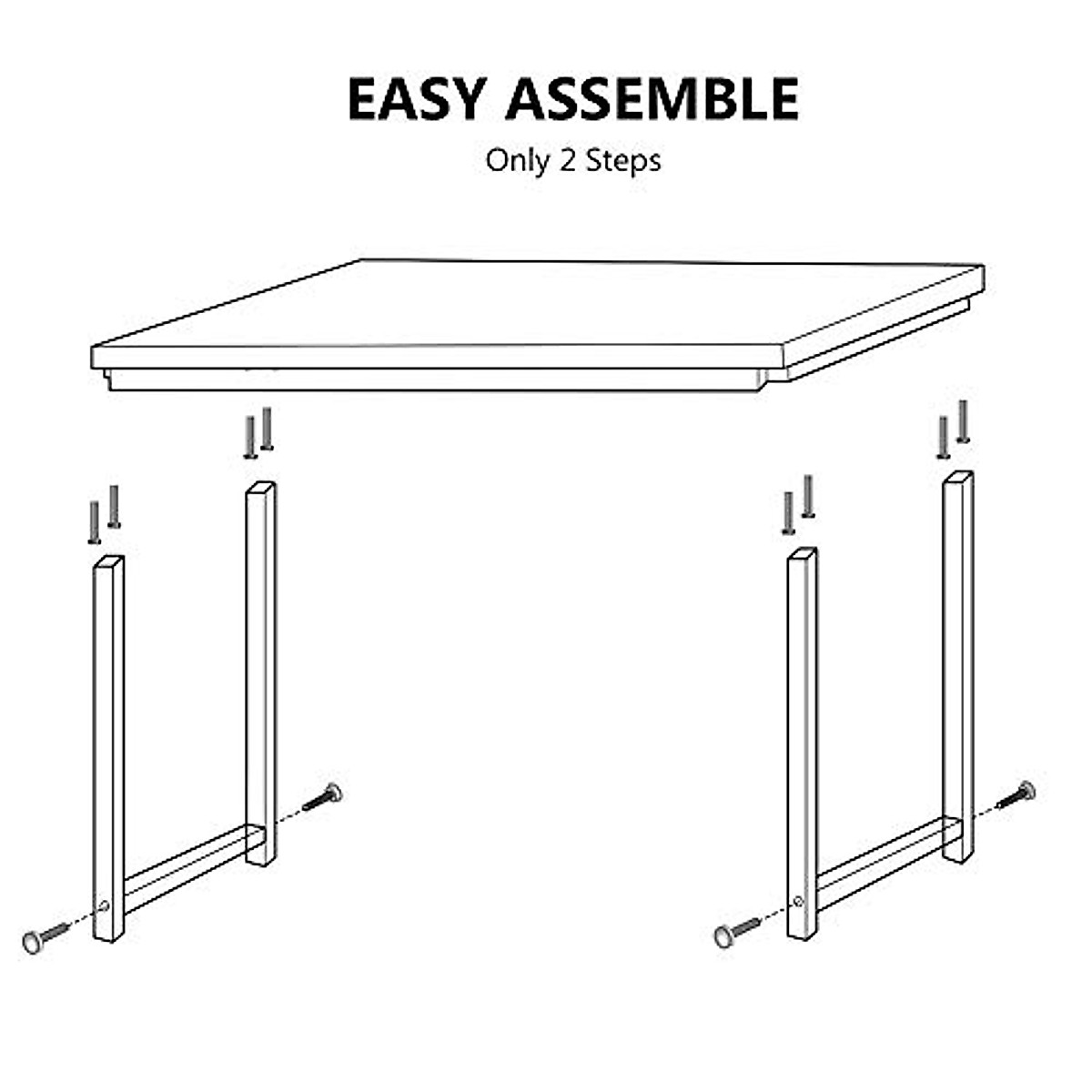 Tribesigns Computer Desk, Large Office Desk Computer Table Study Writing Desk for Home Office, Walnut + Black Leg, 63 X 23.6 inch