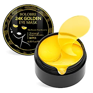 BOLOBRE Under Eye Patches - Collagen Eye Masks for Eye Care - 60 Pcs Eye Gels for Dark Cirlce, Puffiness, Refresh, Revitalizing, Travel, Wrinkles